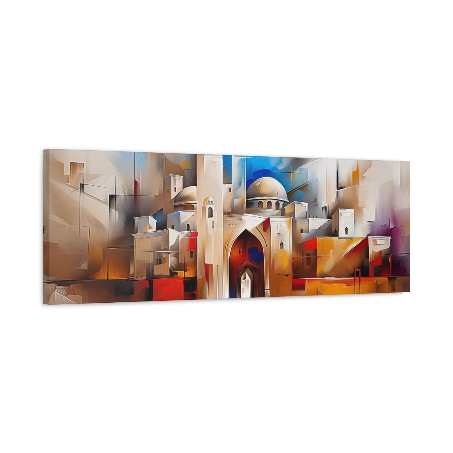 Jerusalem Old City Painting Panoramic Canvas Judaica Art Canvas Wall ...