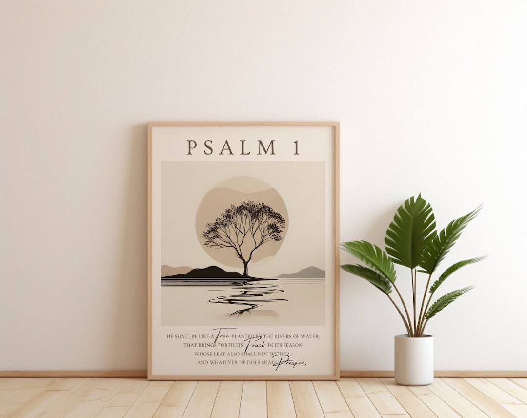 Psalm 1 Wall Art Digital Print Like a Tree Poster Minimalist - Etsy