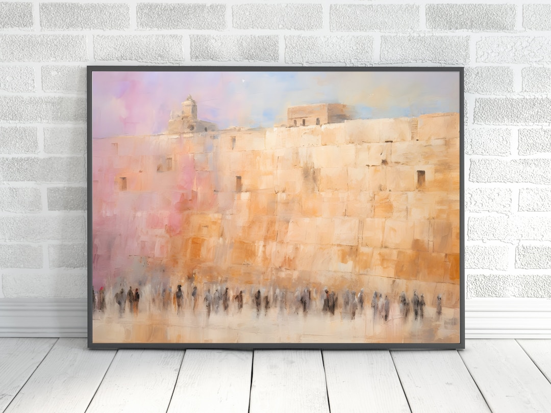 Kotel Wall Art Digital, Iconic Western Wall Downloadable Painting ...