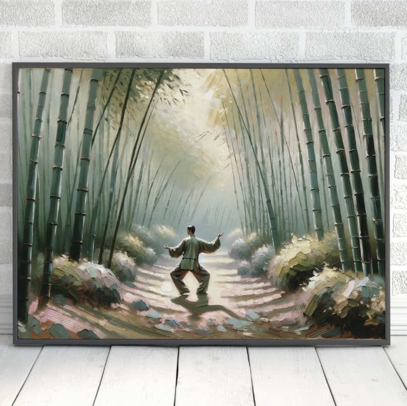 Vintage Tai Chi Wall Art Digital Download Zen Art Print Meditation ...