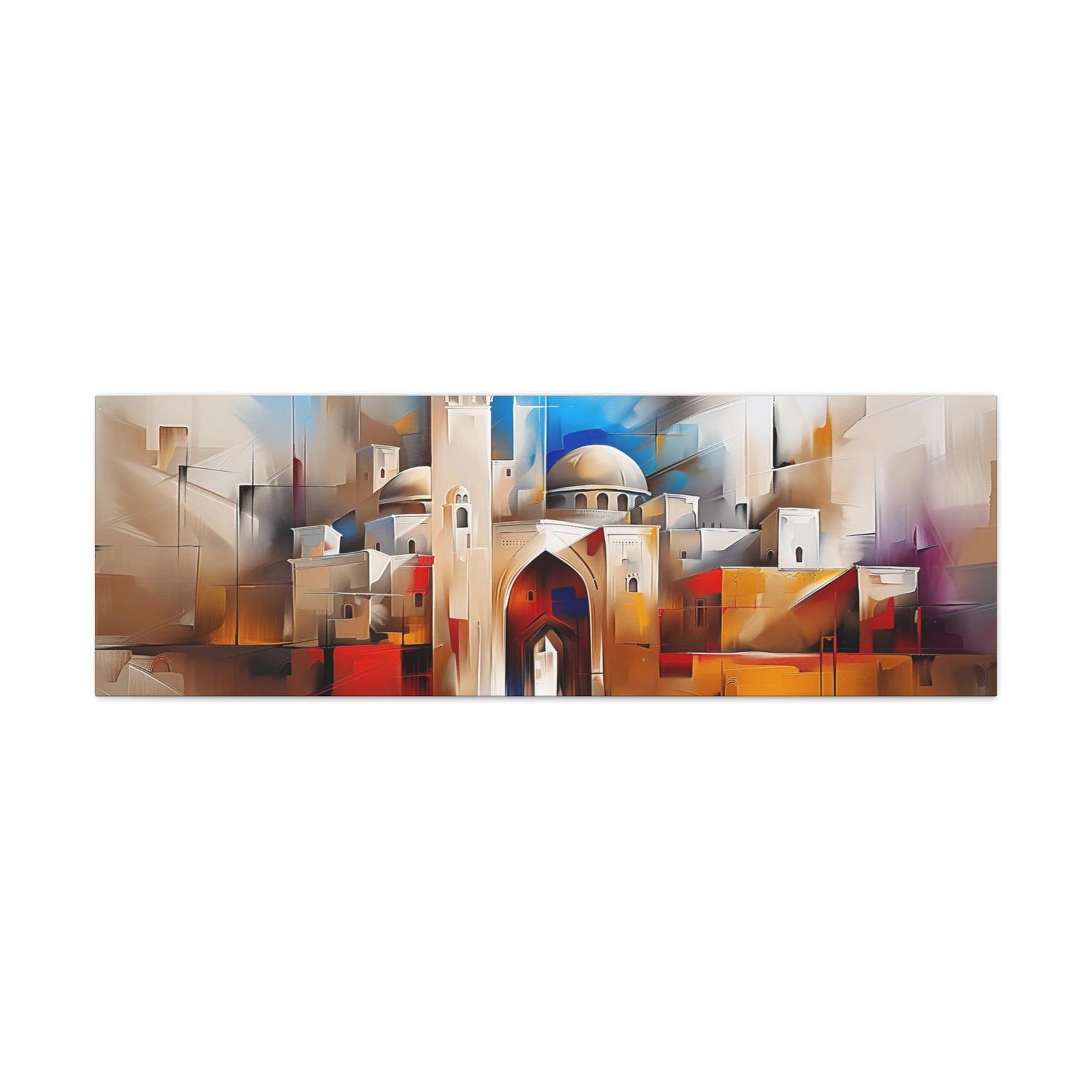 Jerusalem Old City Painting Panoramic Canvas Judaica Art Canvas Wall ...