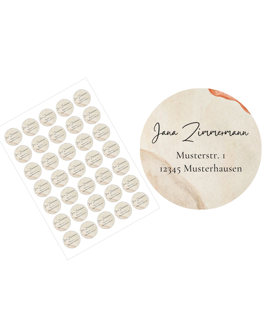 35x Address Label Sticker Personalisable Personalized Sticker 35 Mm ...