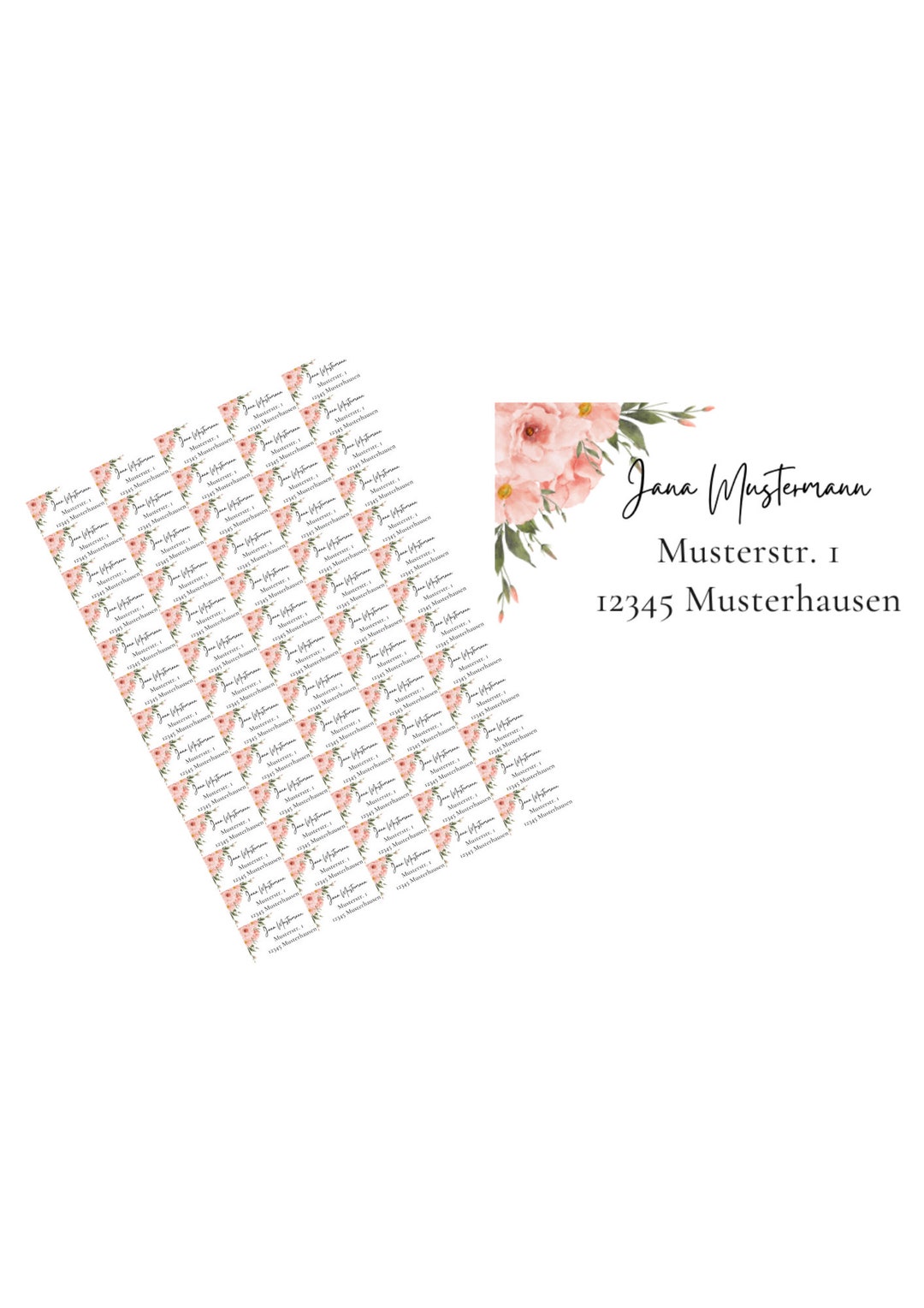 48x Address Sticker Stickers Customizable Personalized Sticker 38 X 21 ...