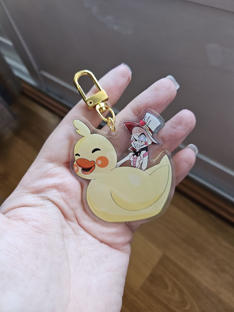 Cute Keychains Hazbin Hotel Helluva Boss Angel Dust Husk Allastor Loona ...