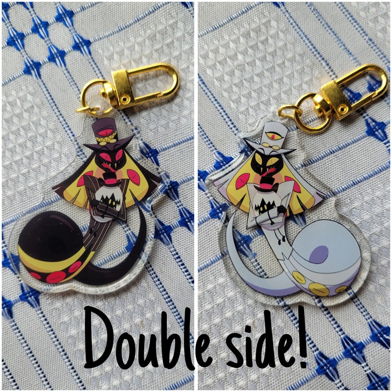 Cute Keychains Hazbin Hotel Helluva Boss Angel Dust Husk Allastor Loona ...