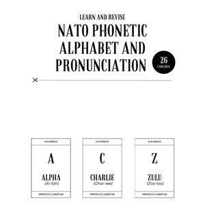 NATO Phonetic Alphabet Printable Learning Download & Print - Etsy UK