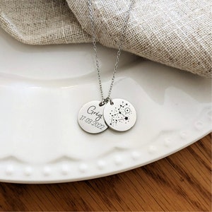 Personalized Zodiac Sign Necklace With Round Medals to Engrave - Women ...