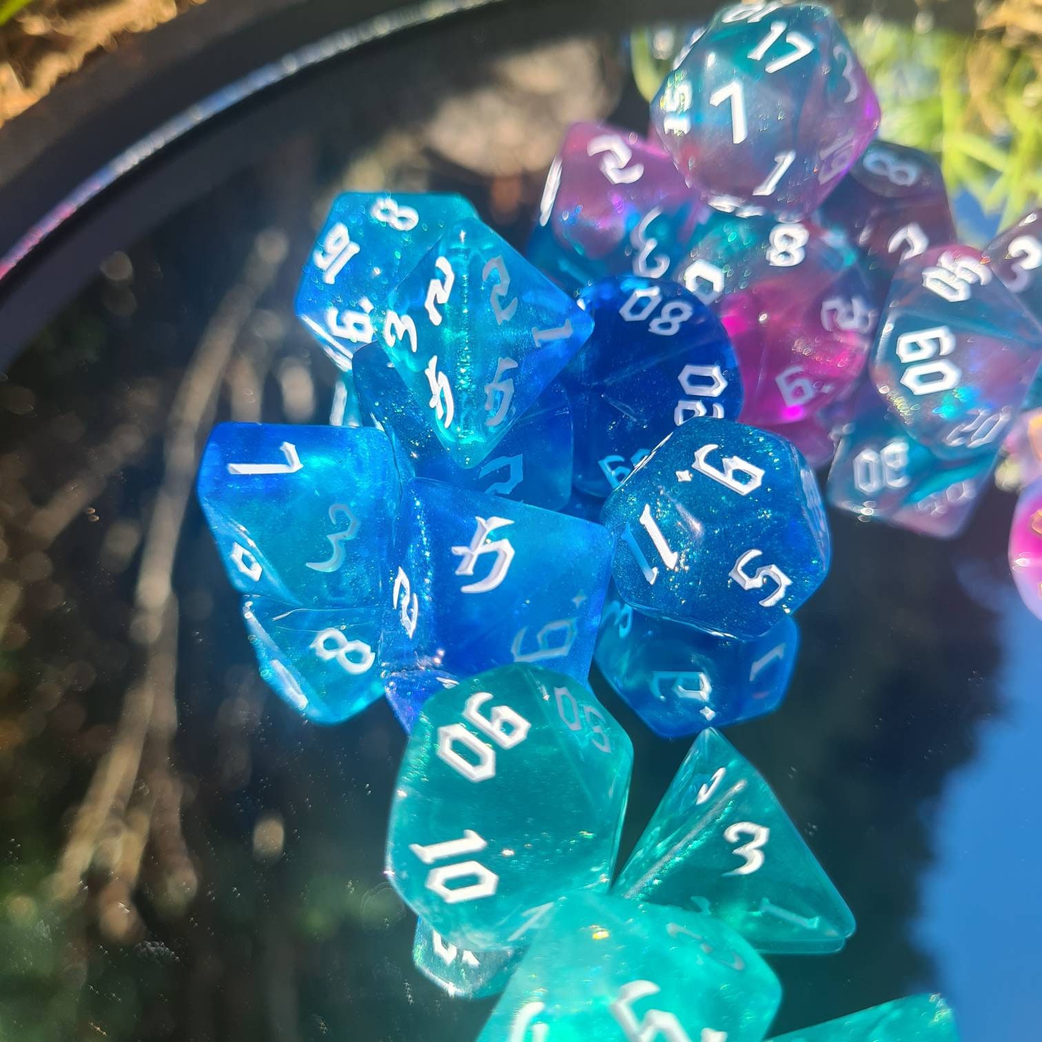 Polyhedral Dice Set for Tabletop RPG Dual Colour Dungeons - Etsy