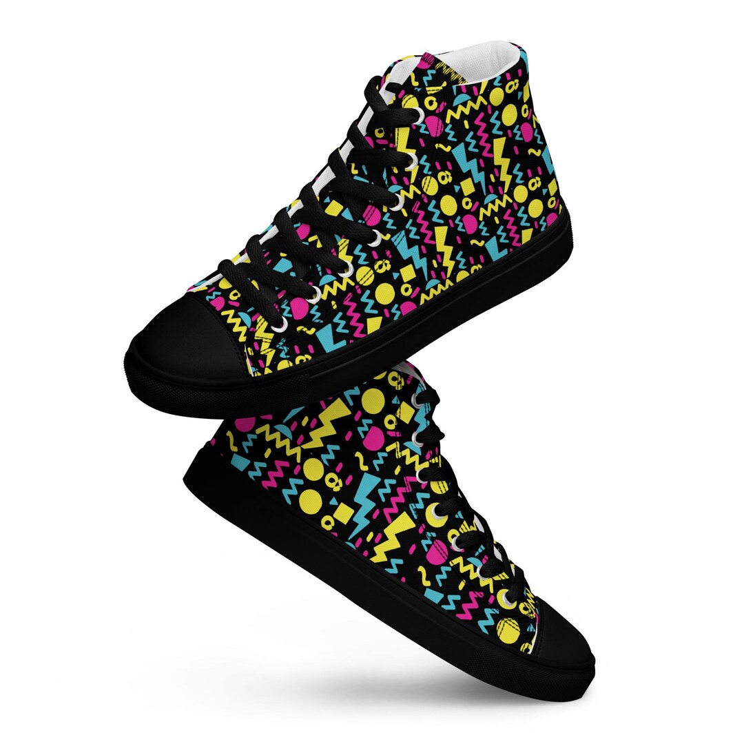 Nostalgic 90s Women’s High Top Canvas Shoes Design - Etsy