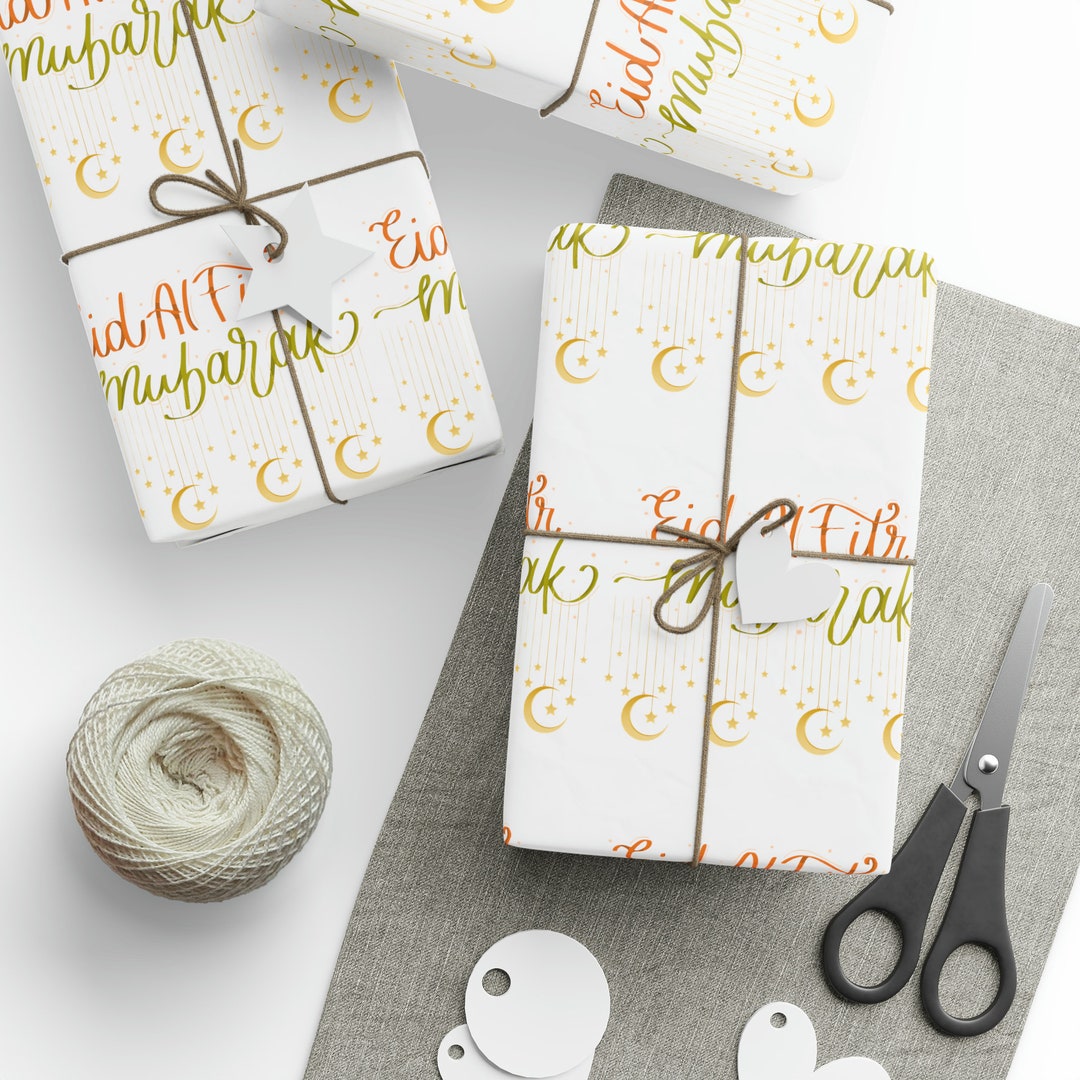 Personalized Eid Mubarak Wrapping Papers Wrapping Gift Papers Design ...