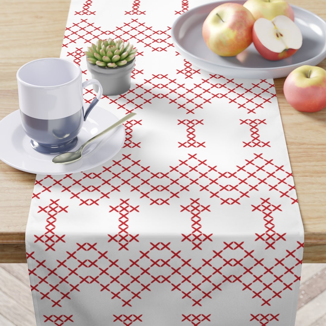 Palestine Tatreez Printed Henna Wedding Table Runner Henna Party Décor ...