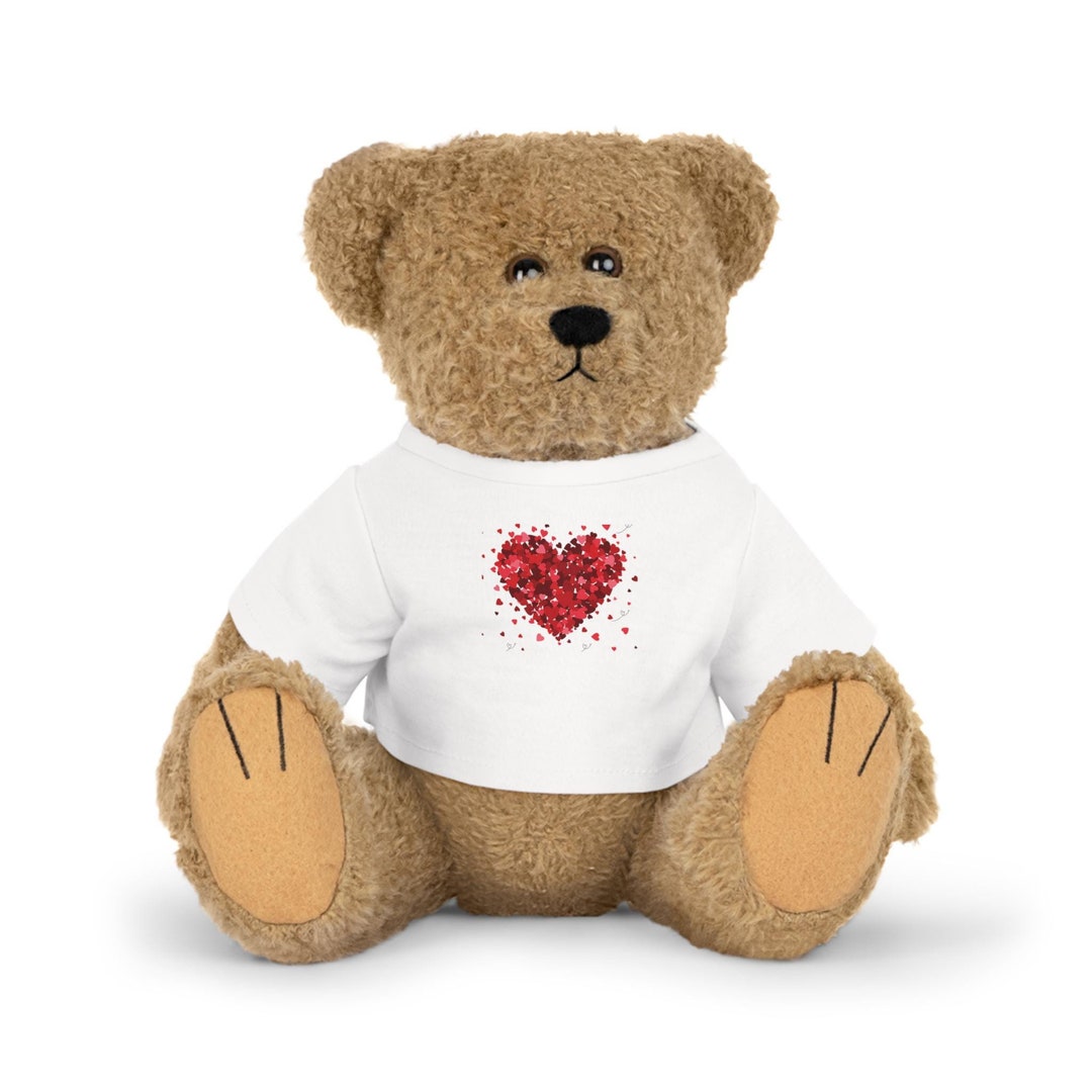 Valentine Plush Toy With T-shirt - Cute Stuffed Animal Gift, Romantic ...