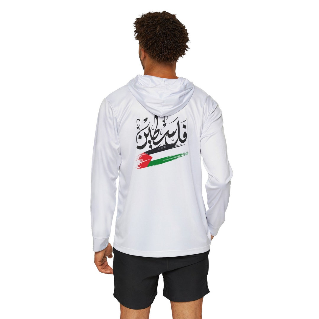 Men's Sports Warmup Hoodie Palestine Flag Map Men's Sports Clothes Palestinian Gym Shirt ...