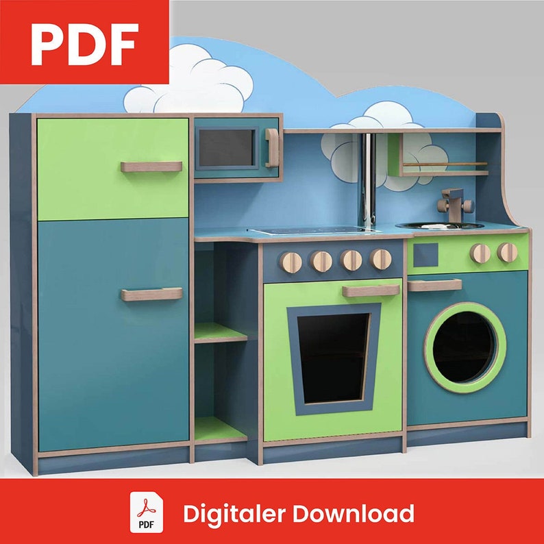Children's Kitchen All in One DIY Building Instructions - Etsy