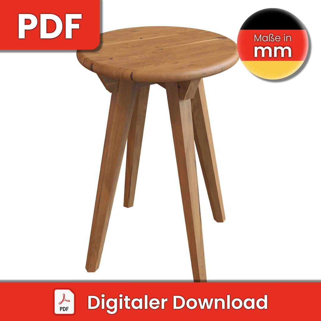 Vierbein-hocker | DIY Bauanleitung / Bauplan - Etsy