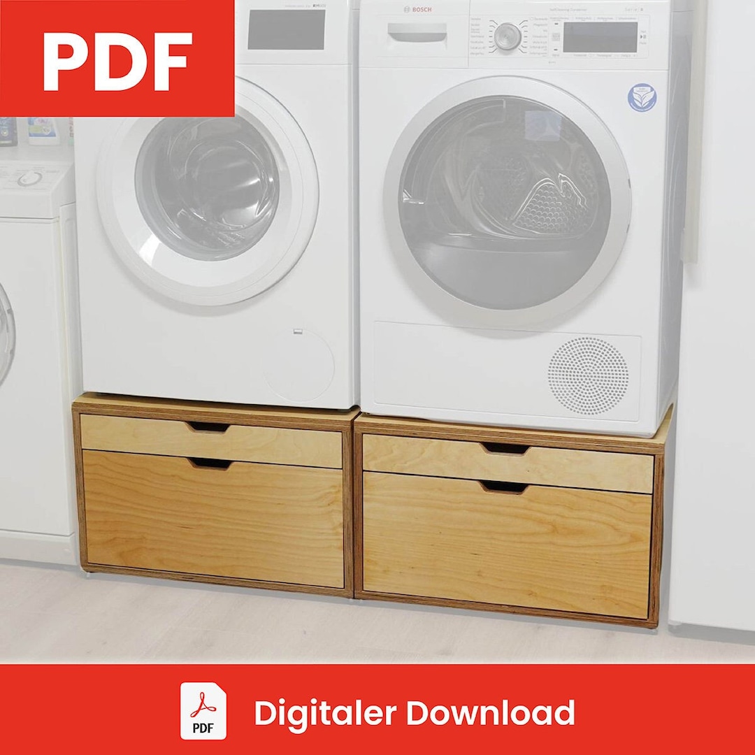 Meuble bas pour machine à laver hauteur 55 cm Instructions de ...