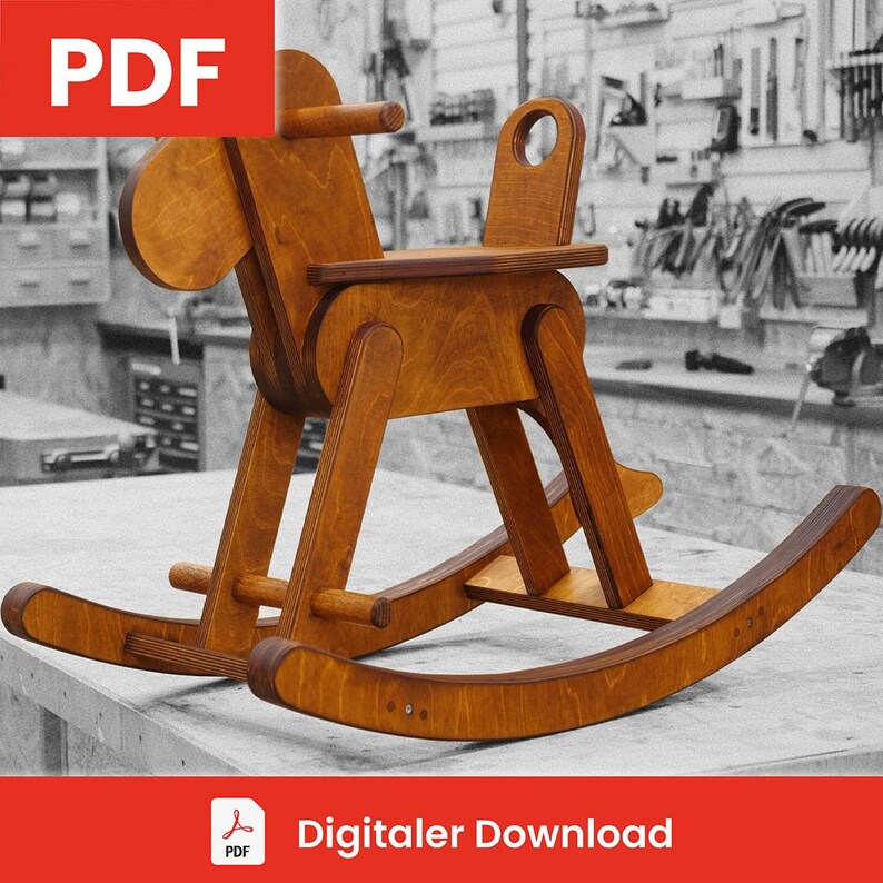 Rocking Horse DIY Building Instructions / Blueprint - Etsy