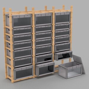 Eurobox Shelf DIY Construction Instructions / Construction Plan - Etsy