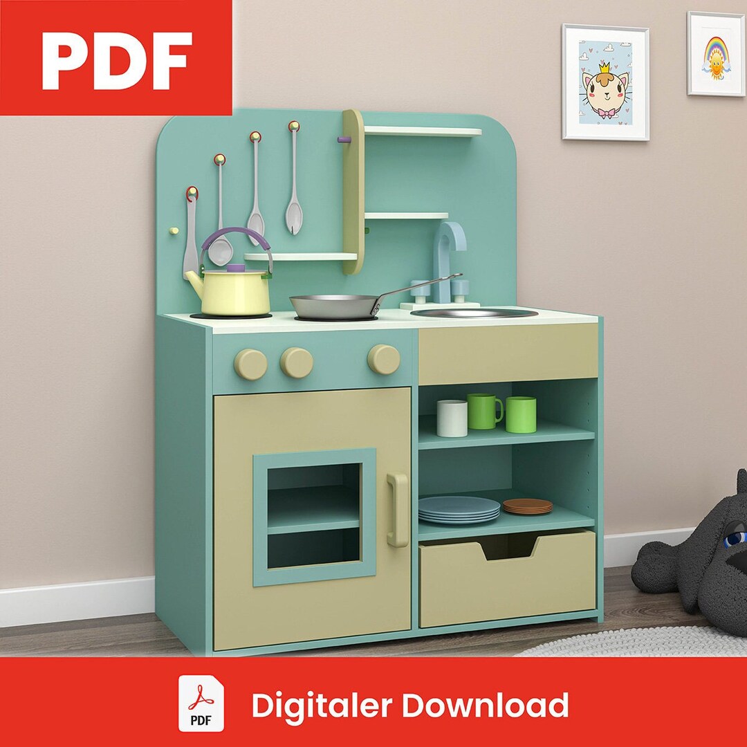 Children's Kitchen Simple DIY Building Instructions / - Etsy
