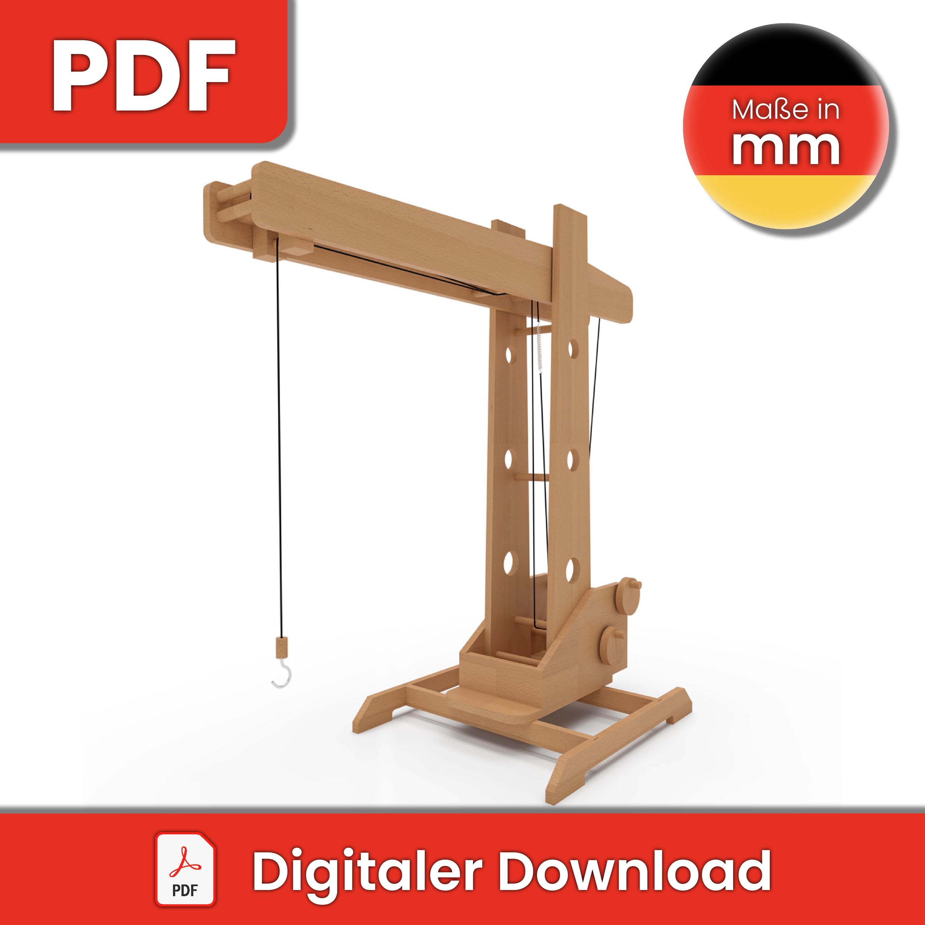 Wooden Crane | DIY Construction Instructions / Construction Plan - Etsy