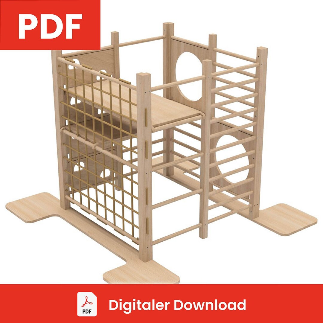 Climbing Frame Cube DIY Construction Instructions/construction Plan - Etsy