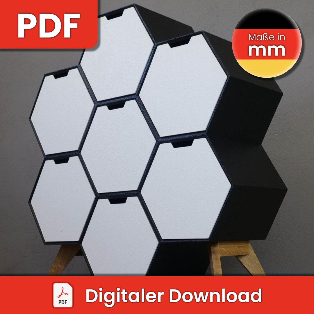 Hexagon-sideboard | DIY Bauanleitung / Bauplan - Etsy