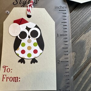 Penguin Gift Tags Christmas Gift Tags Paper Punch Art Gift Tags ...