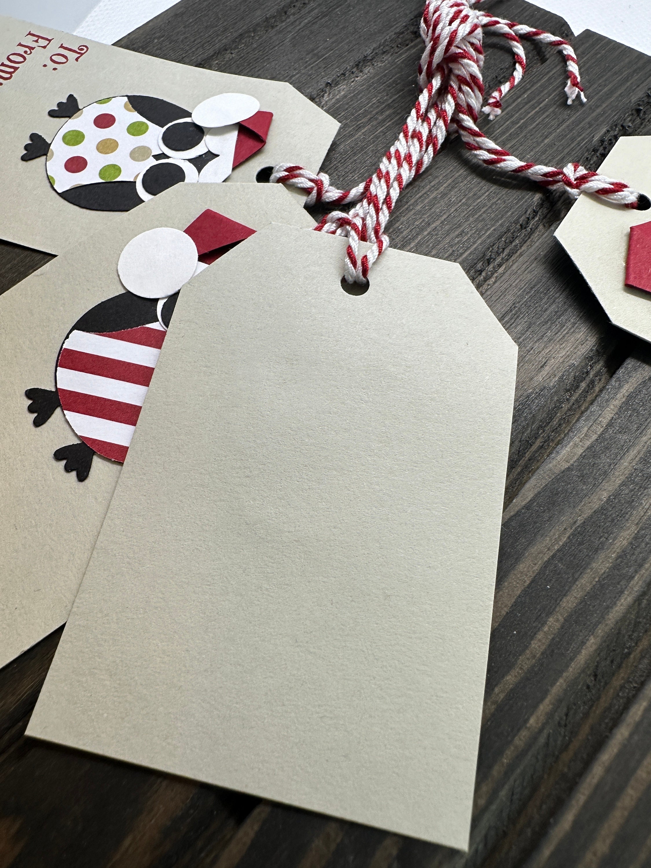 Penguin Gift Tags Christmas Gift Tags Paper Punch Art Gift Tags ...