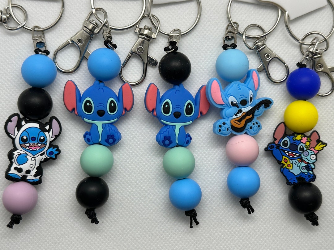 Blue Alien Keychain Blue Monster Keychain Inspired by Stitch Silicone ...