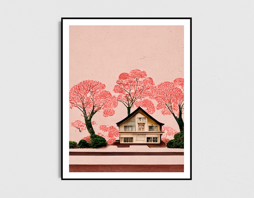 Japanese House Wall Art | AI Art | Printable Art | Downloadable Artwork ...