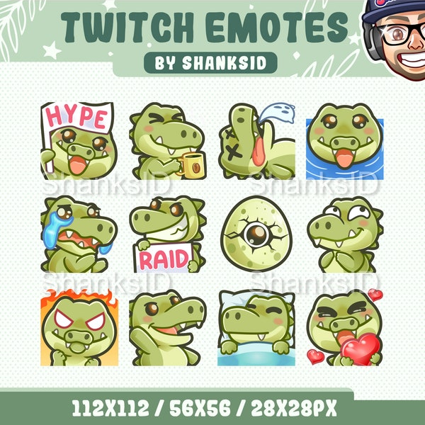 Alligator Twitch Emotes - Etsy