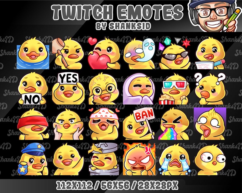 24x Twitch Emotes / Duck - Etsy