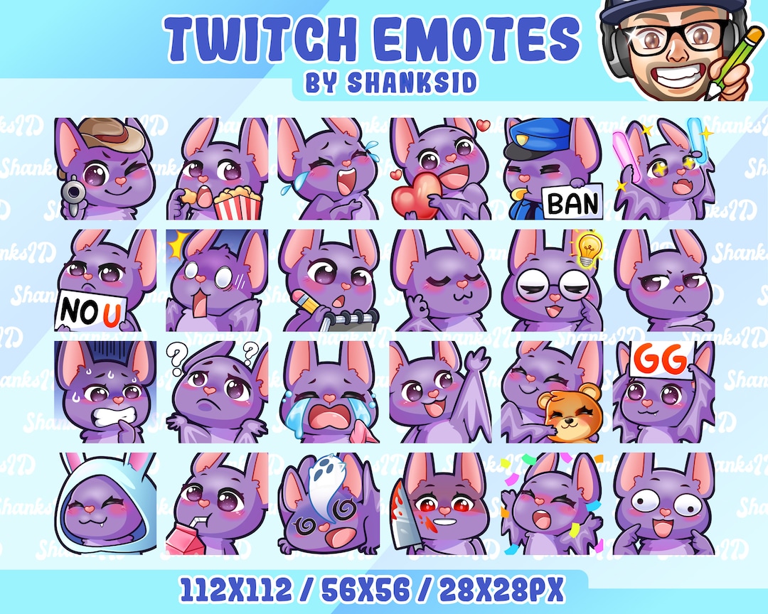 24x Twitch Emotes / Bat - Etsy