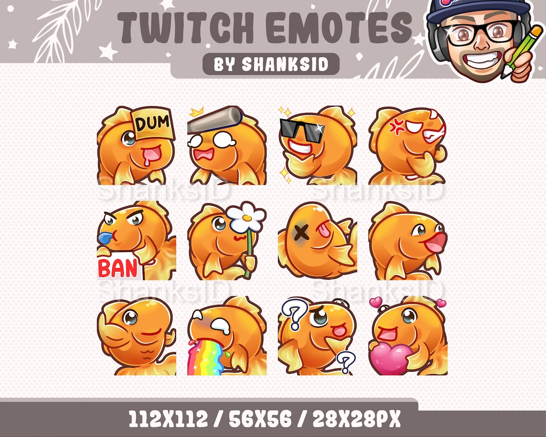 12x Twitch Emotes / Koi Goldfish - Etsy