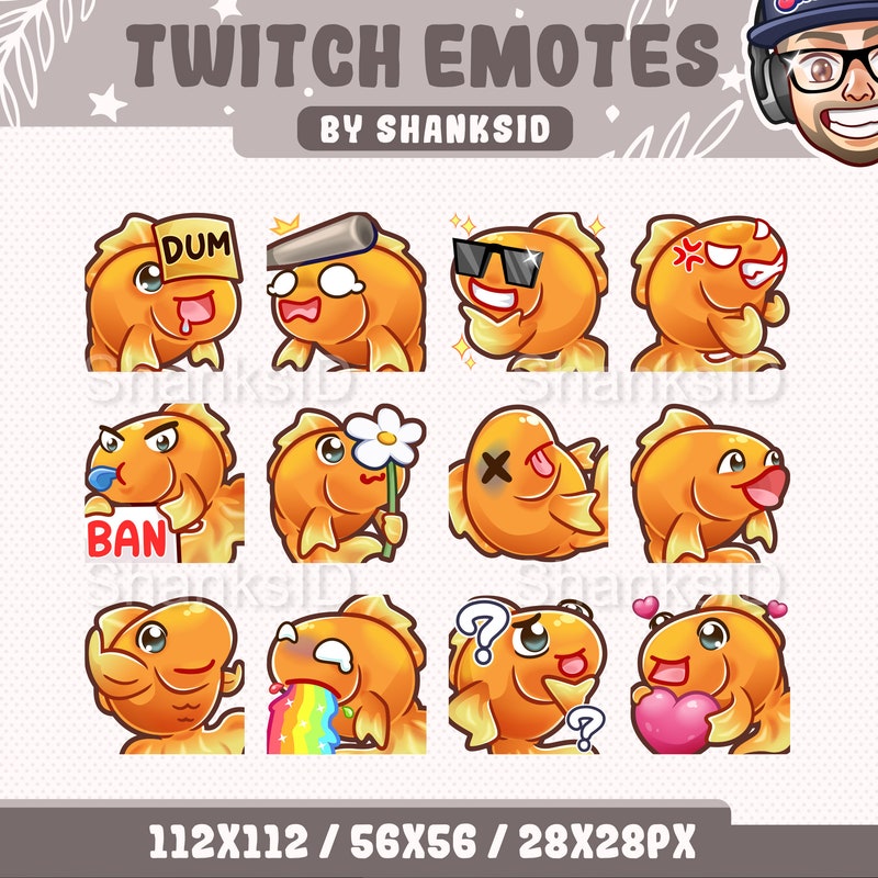 Twitch Fish Emotes - Etsy