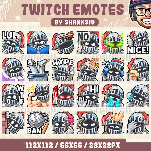 Knight Twitch Emotes - Etsy