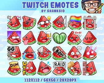 7 Watermelon Fruit Colorful Vibrant Cute Ready to Use High Quality Fun ...