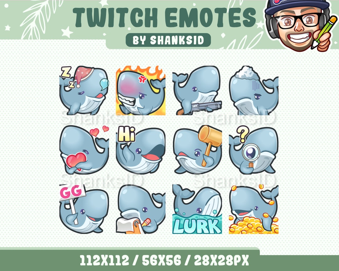 12x Twitch Emotes / Whale - Etsy