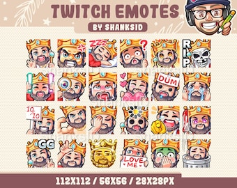 King Animated Emotes | Twitch Emotes | Kick Emotes | Emoji Discord - Etsy