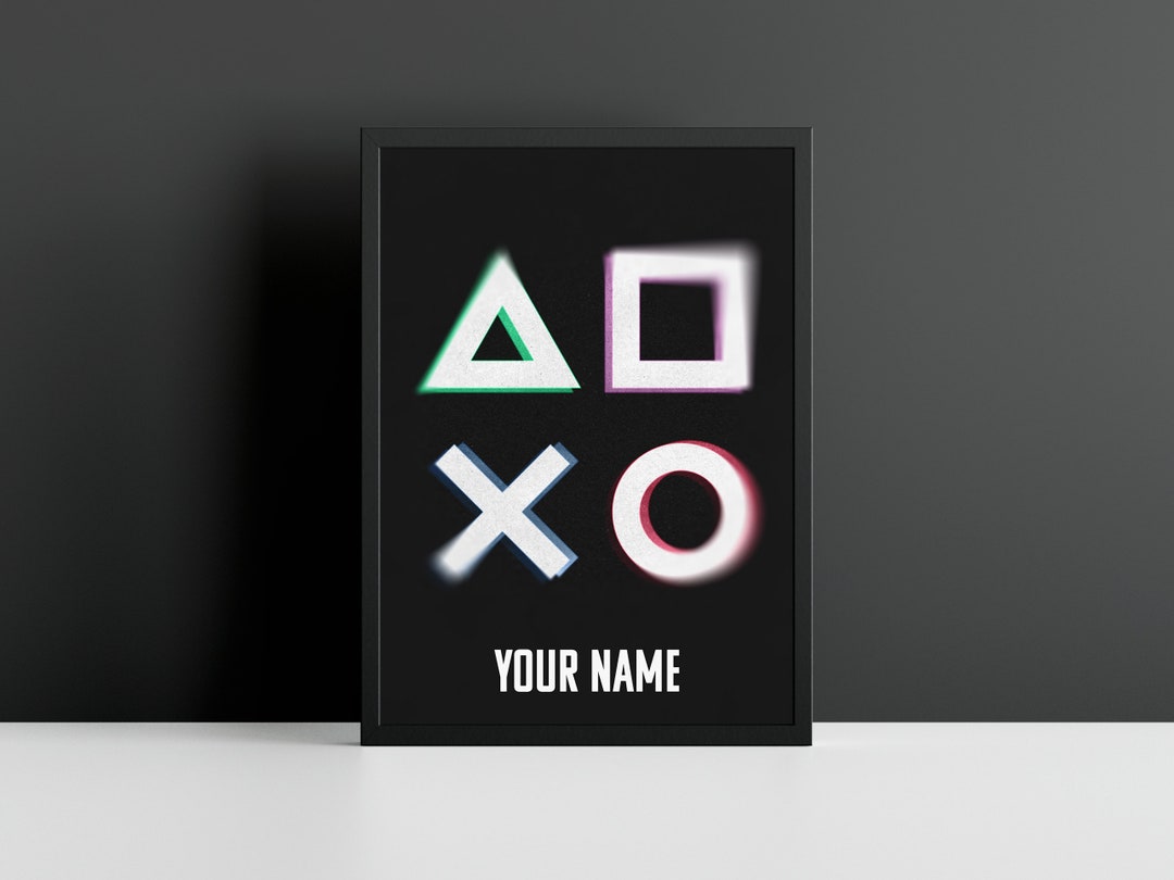 Personalized Gaming Symbols Poster | Art Print for Gamers | Print With ...