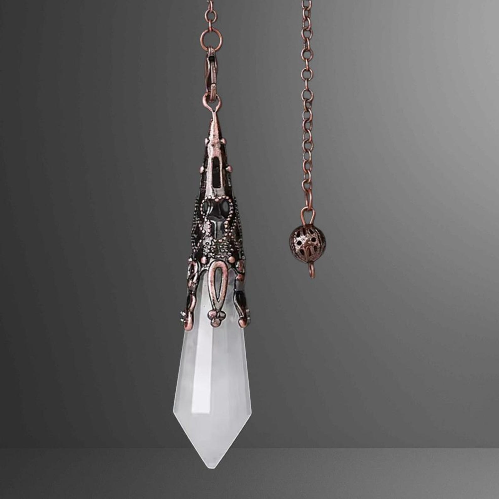 Multi-faceted Crystal Pendulum for Dowsing Natural Gem Stone Spiritual ...