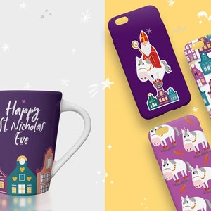 St Nicholas Clipart Set, Sinterklaas Collection, Saint Nick Christmas ...