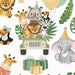 Safari Jungle Animals Clipart: Tropical Nursery PNG (digital Download ...