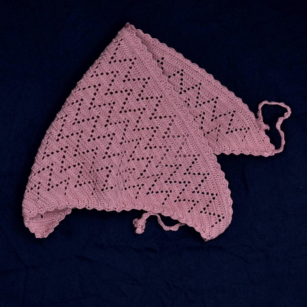 Crochet Bandana Pattern, Modern Filet, Adjustable Size, Boho Crochet ...