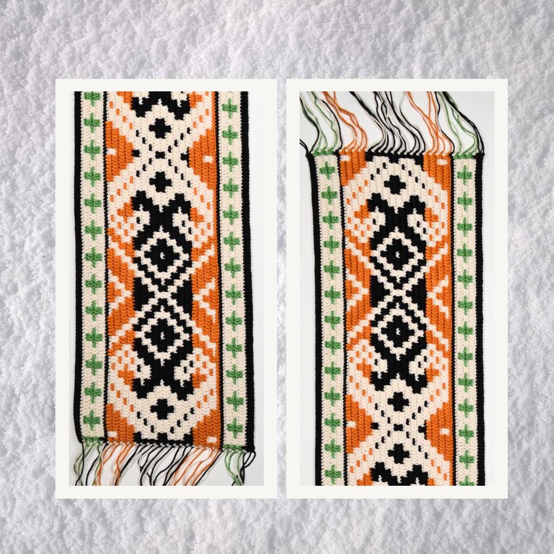 Crochet Pattern Table Runner Ethnic Inspired, Mosaic Overlay, Wall Art ...