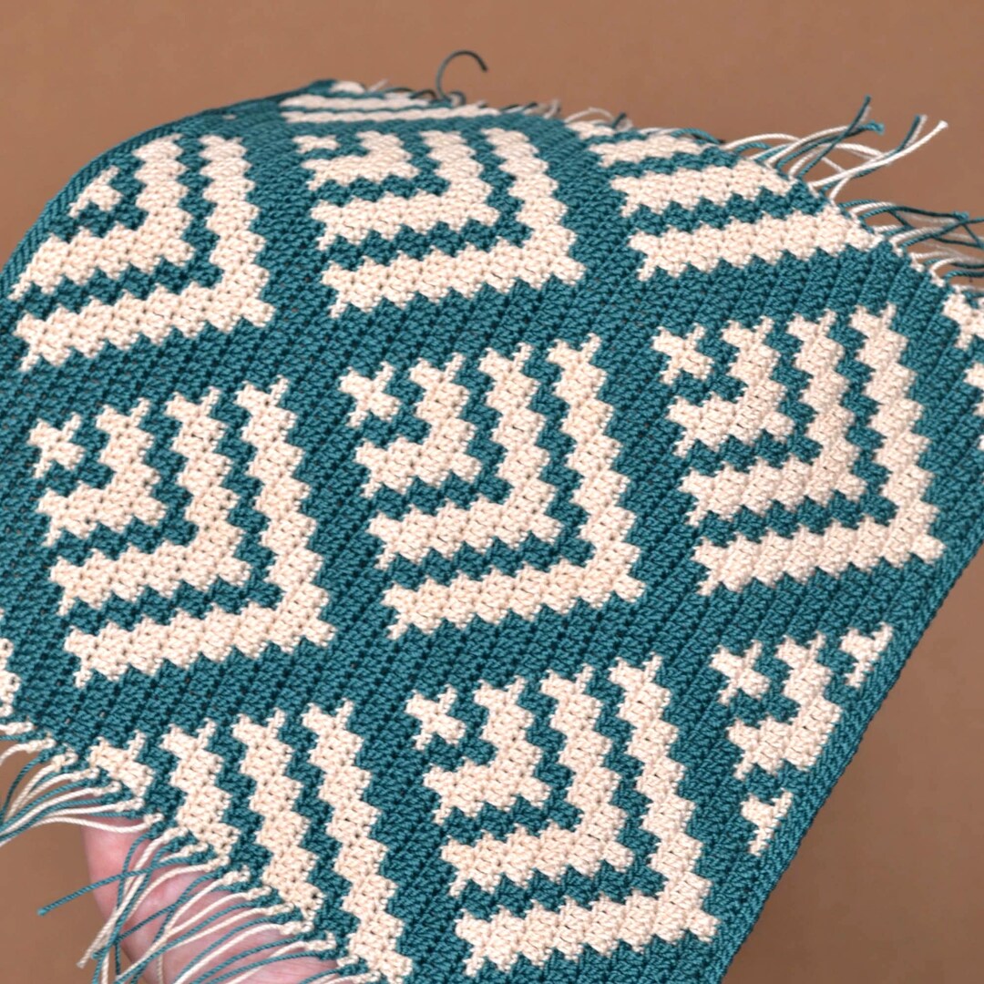 Fir Trees Crochet Pattern, Mosaic Overlay, Ethnic Folk Art, PDF ...