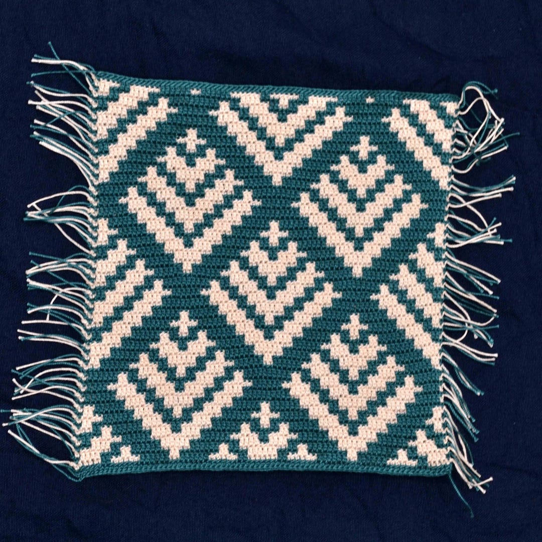 Fir Trees Crochet Pattern, Mosaic Overlay, Ethnic Folk Art, PDF ...