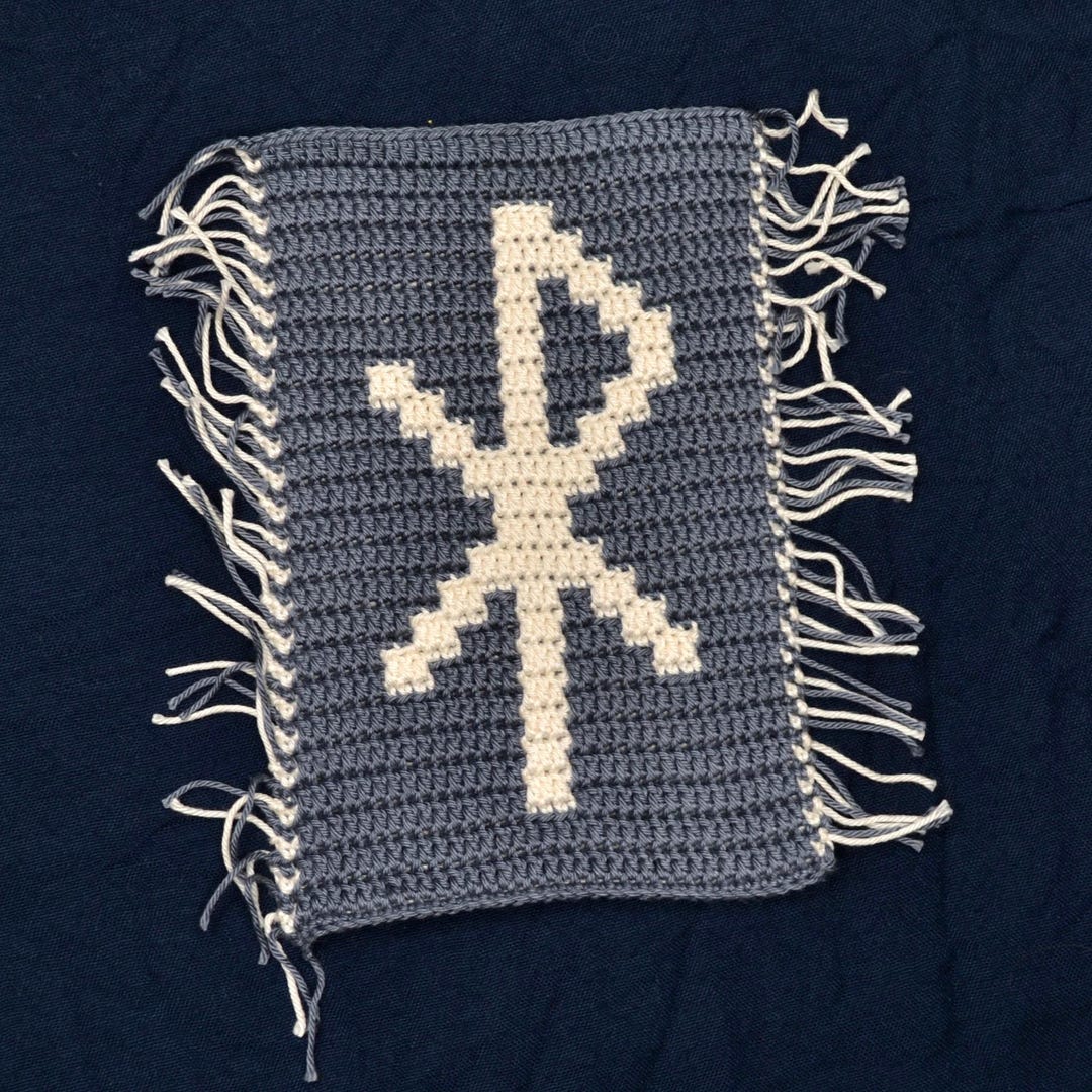 Bind Rune Love Crochet Pattern Mosaic Overlay, Elder Futhark, Ancestral ...