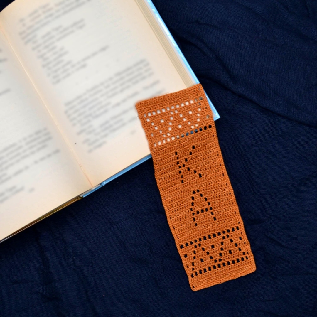 Custom Crochet Bookmark Pattern Initials, Modern Filet, DIY Bookmark ...