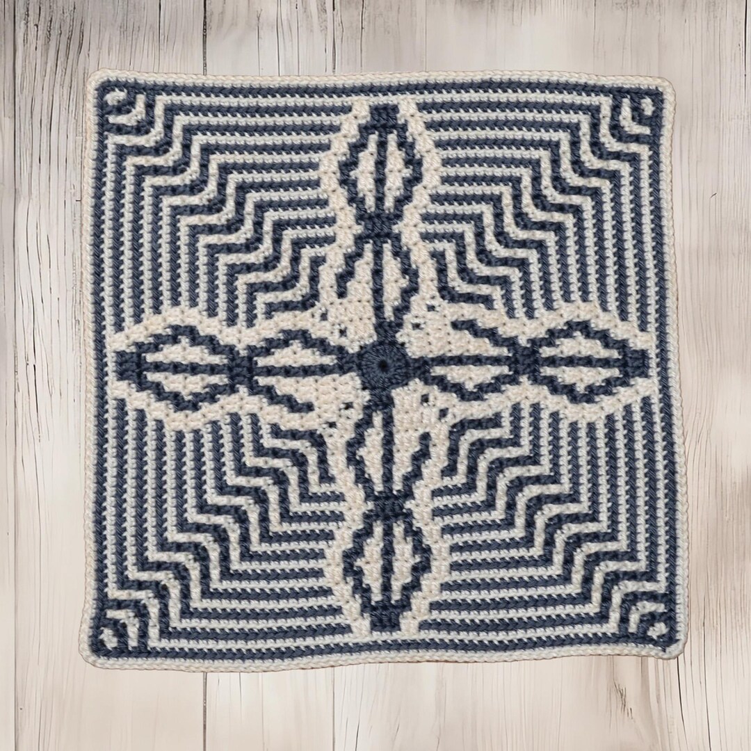 Bind Rune Peace Crochet Square Pattern, Mosaic Overlay, Elder Futhark ...